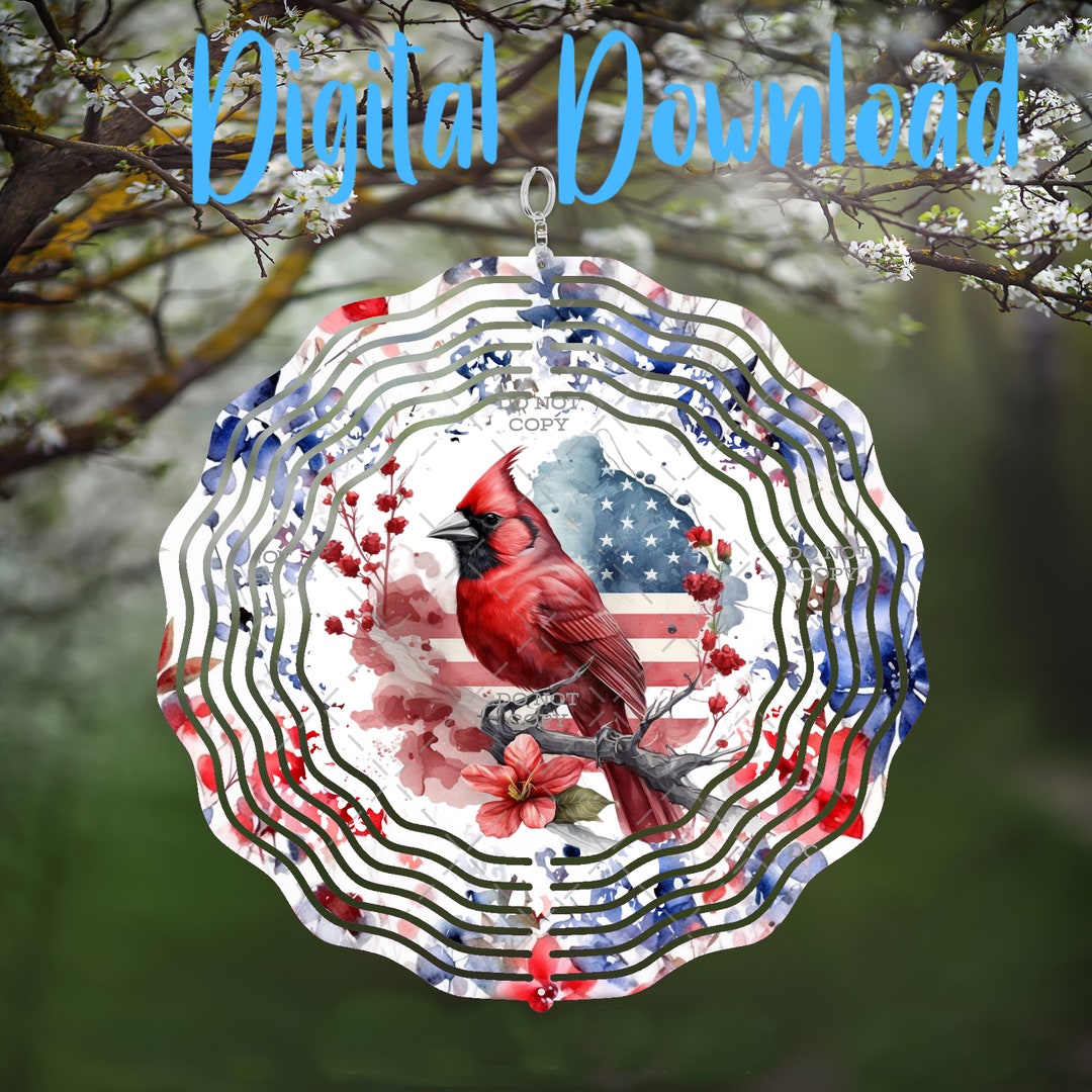 Cardinal Flag Spinner - Digital Design - Download - Png File - Etsy