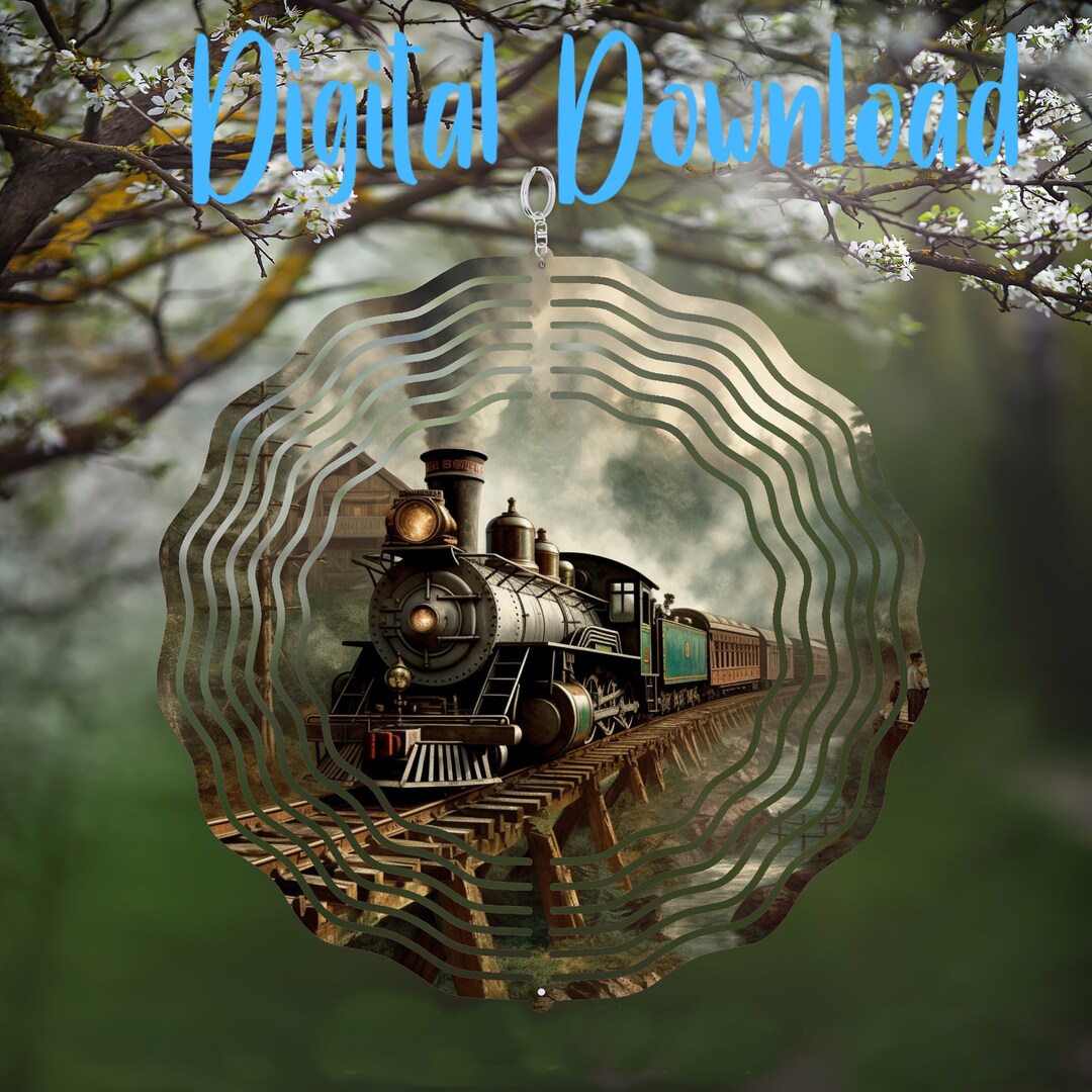Scenic Train Wind Spinner - Digital Design - Download - Png File - Etsy