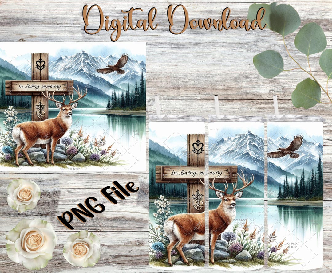In Loving Memory | Buck Deer | Eagle | Sublimation | Mountains ...