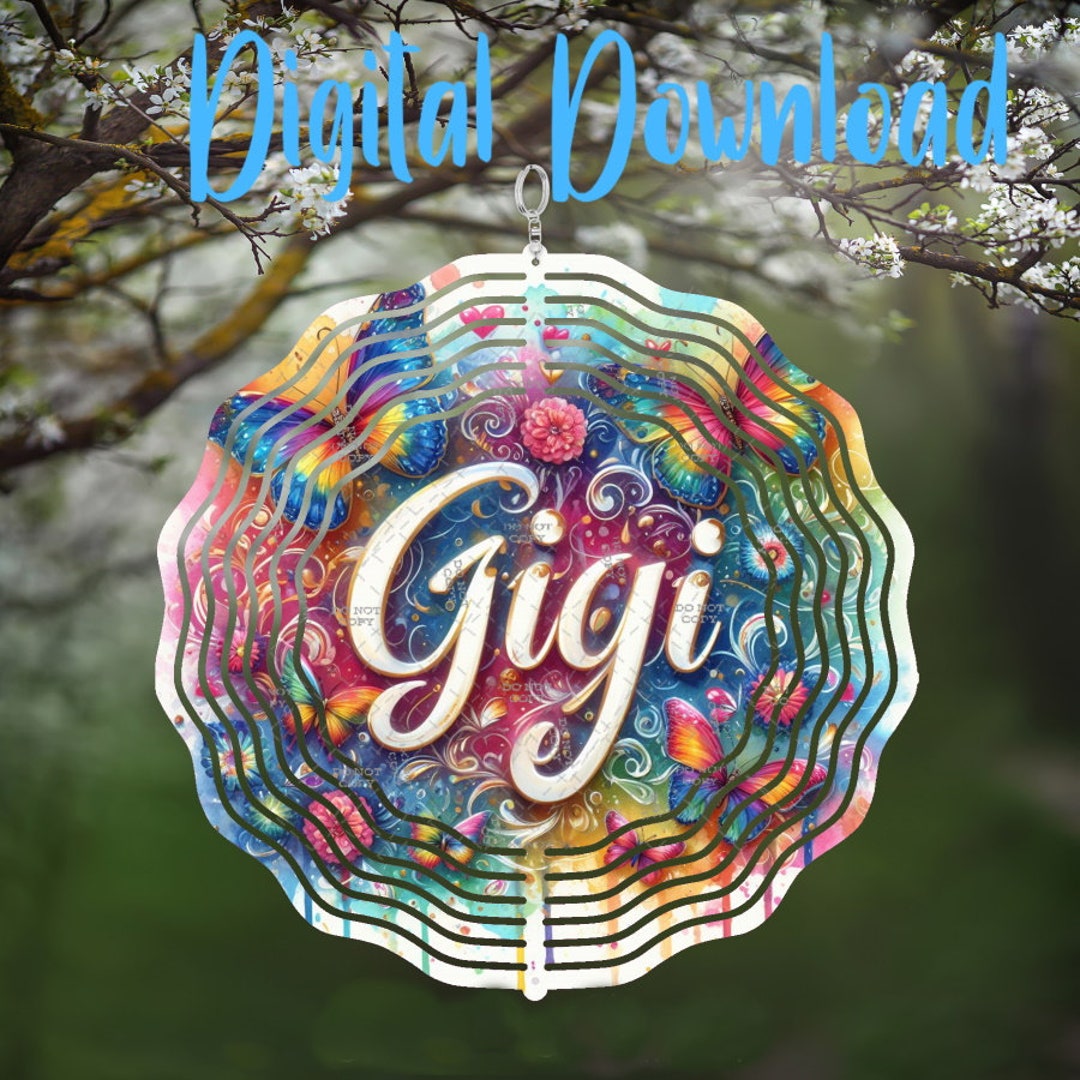 Gigi Butterfly Colorful Drip Wind Spinner - Digital Design - Download ...