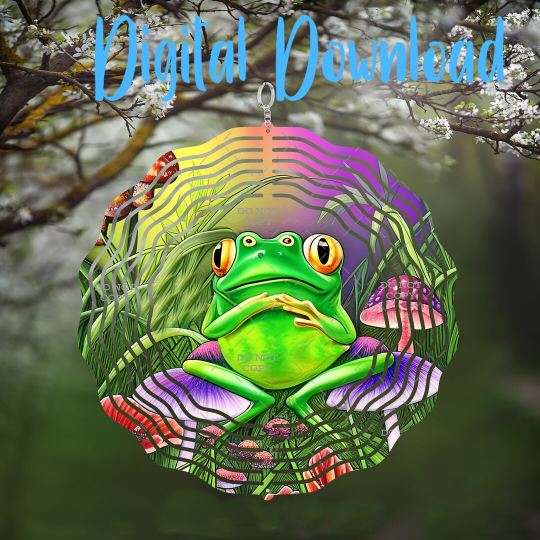 Tropical Frog Spinner - Digital Design - Download - Png File - Etsy