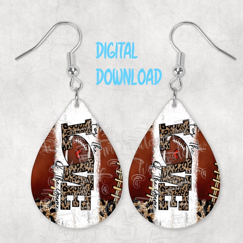 Football Earring Template - Etsy