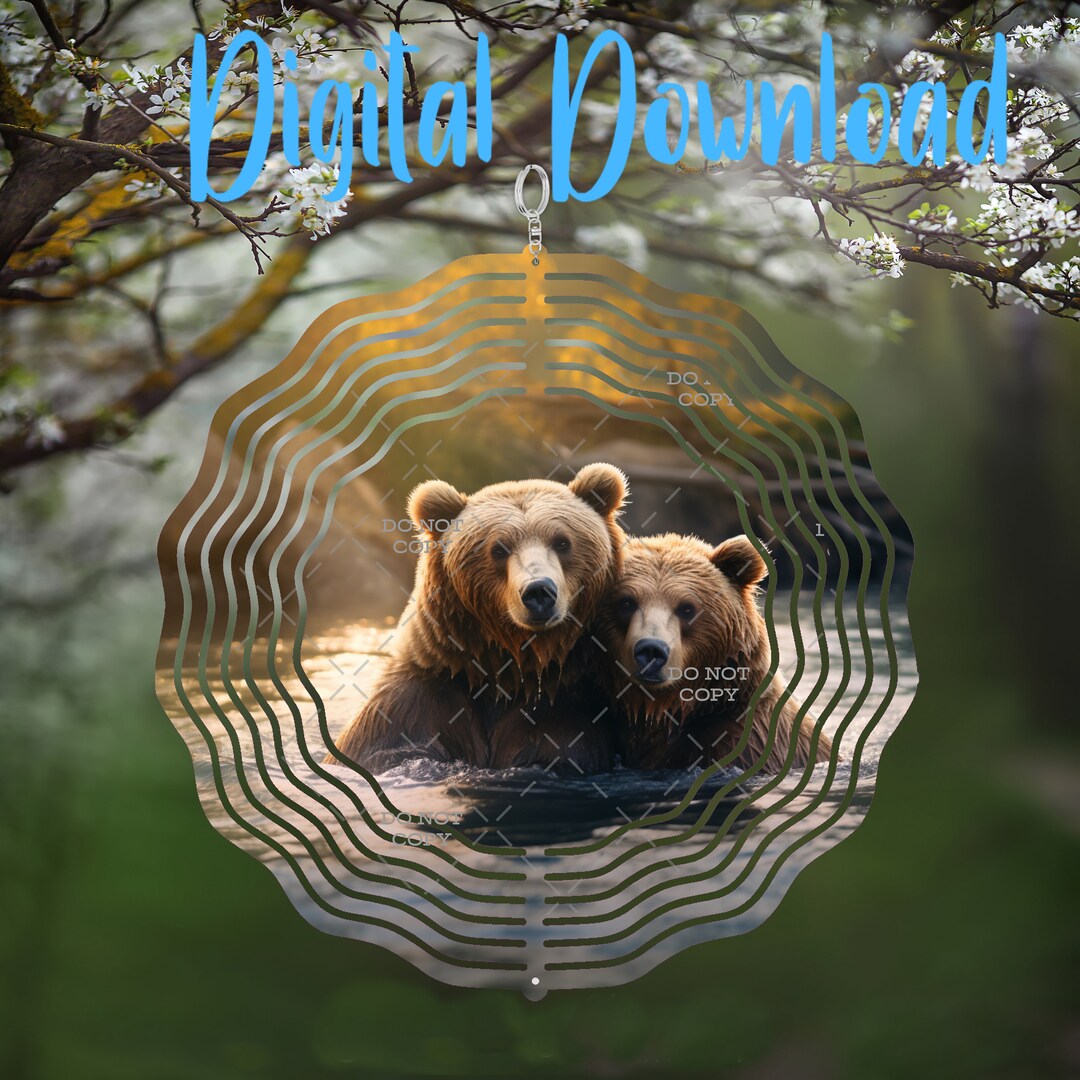 Bear Couple Wind Spinner PNG, Instant Digital Download, Printable - Etsy