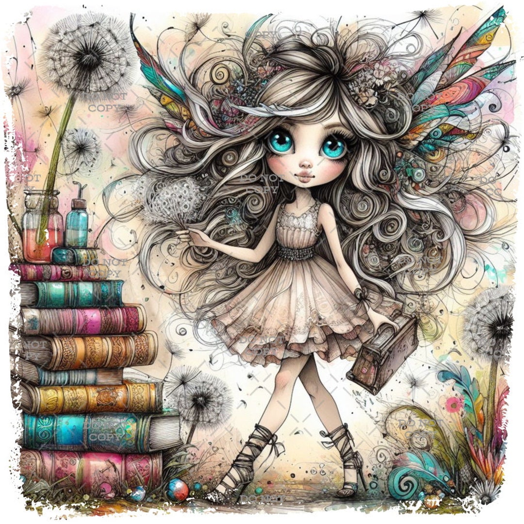 Whimsical Book Fairy | Digital Download | Png File - Etsy