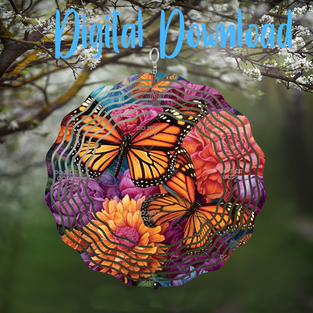 Vibrant Butterfly Spinner - Digital Design - Download - Png File - Etsy