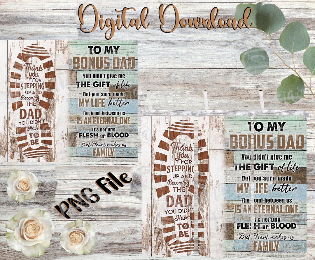 Bonus Dad - Digital Download - Png File - Etsy