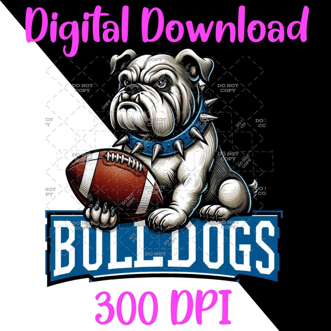 Bulldogs Football School Spirit | PNG | Digital Download - Etsy