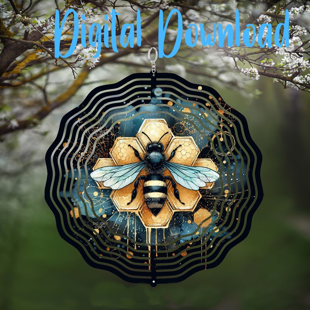 Bee Honeycomb Wind Spinner - Digital Design - Download - Png File - Etsy