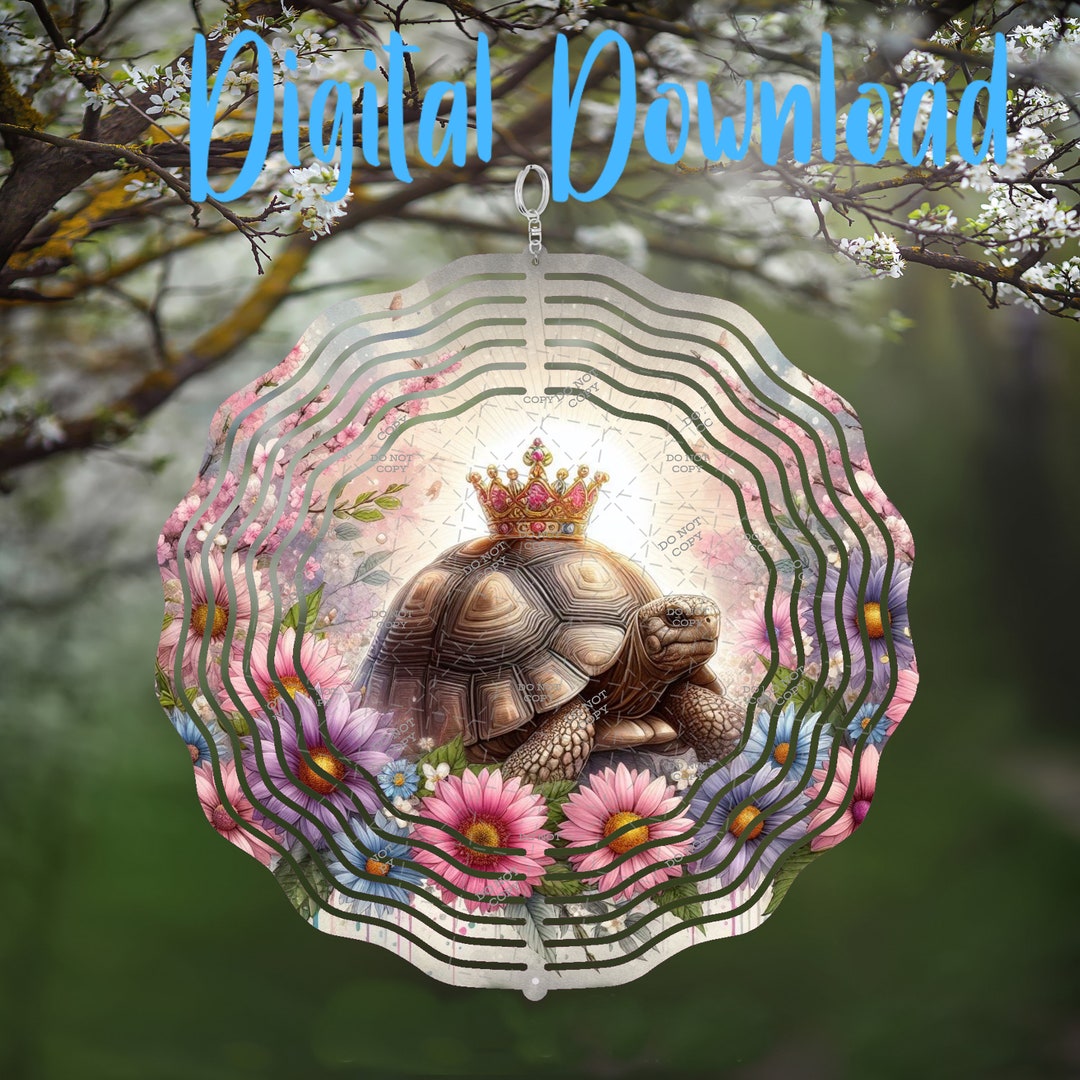 Turtle Queen Wind Spinner Digital Design Download Png File - Etsy