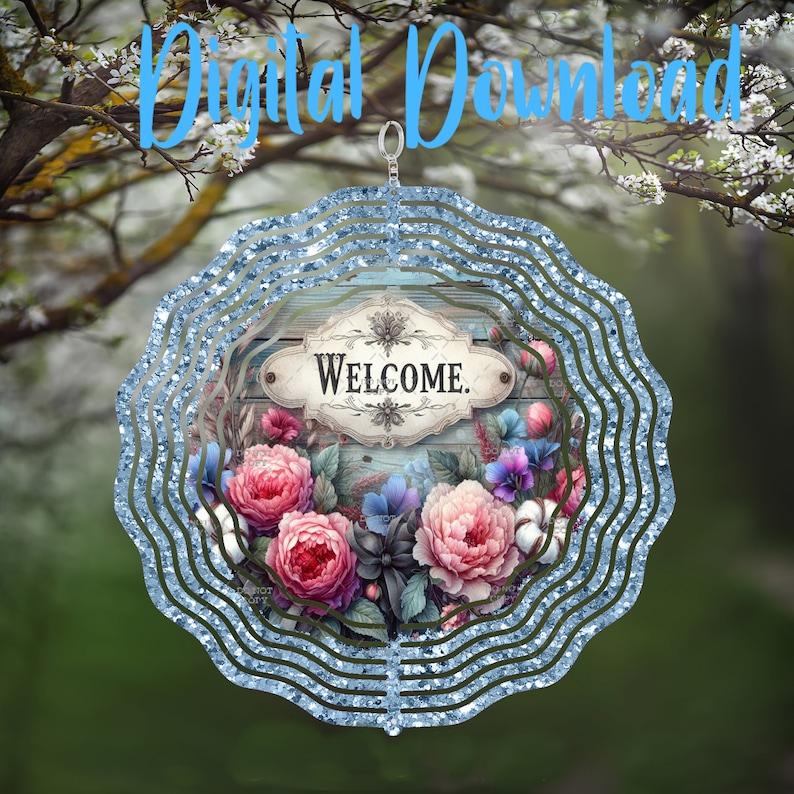 Welcome Wind Spinner - Digital Design - Download - Png File - Etsy
