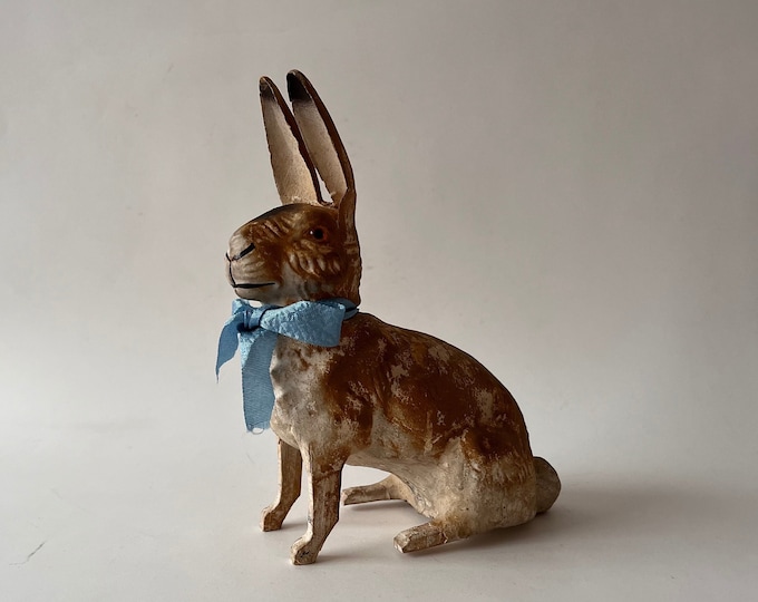 Antique Paper Mache Easter Bunny, Candy Container - Etsy