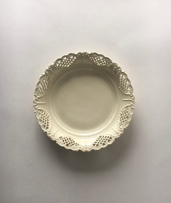 English Antique Creamware Leeds Plate Leedsware - Etsy