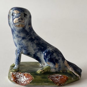 18th C Delft Polychrome Faience Dog Figurine - Etsy