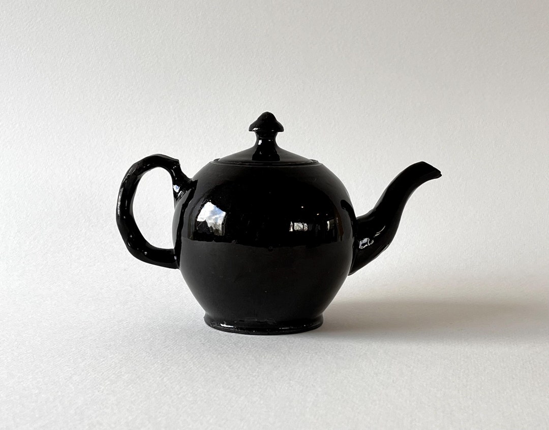 Antique 18th Century, English Ceramic Teapot, Jackfield Blackware - Etsy