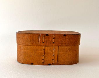 Antique Swedish Svepask Tine Oval Wooden Box - Bent Wood - 1800 ...