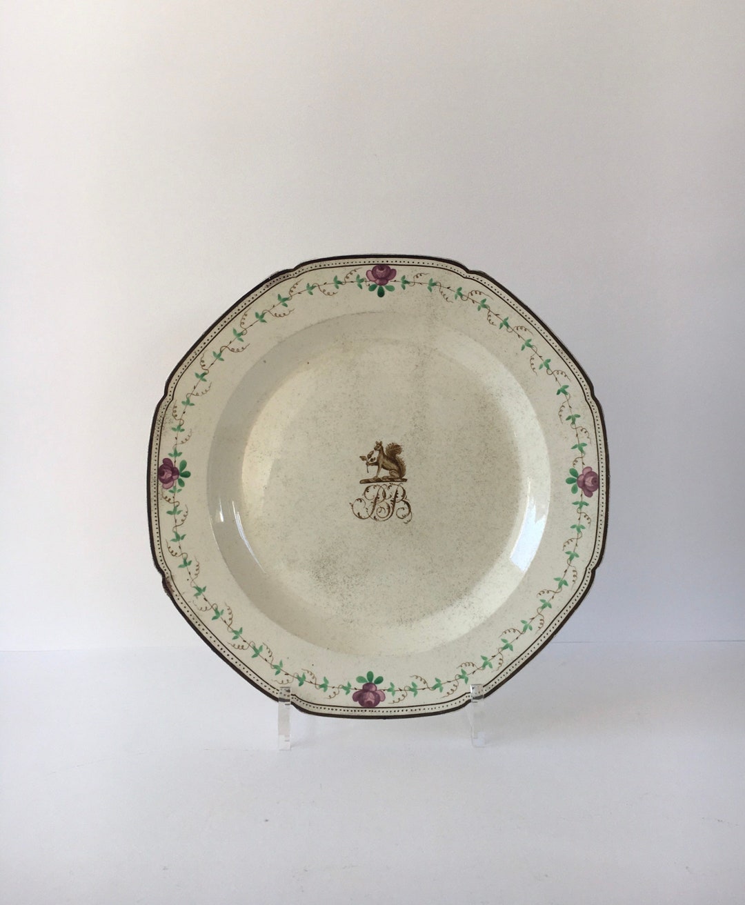 Antique 18th Century Turner Hand Painted Creamware Plate With - Etsy