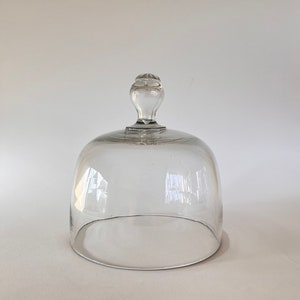 Antique 19th C French Glass Cloche or Dome - Etsy