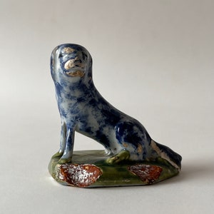 18th C Delft Polychrome Faience Dog Figurine - Etsy