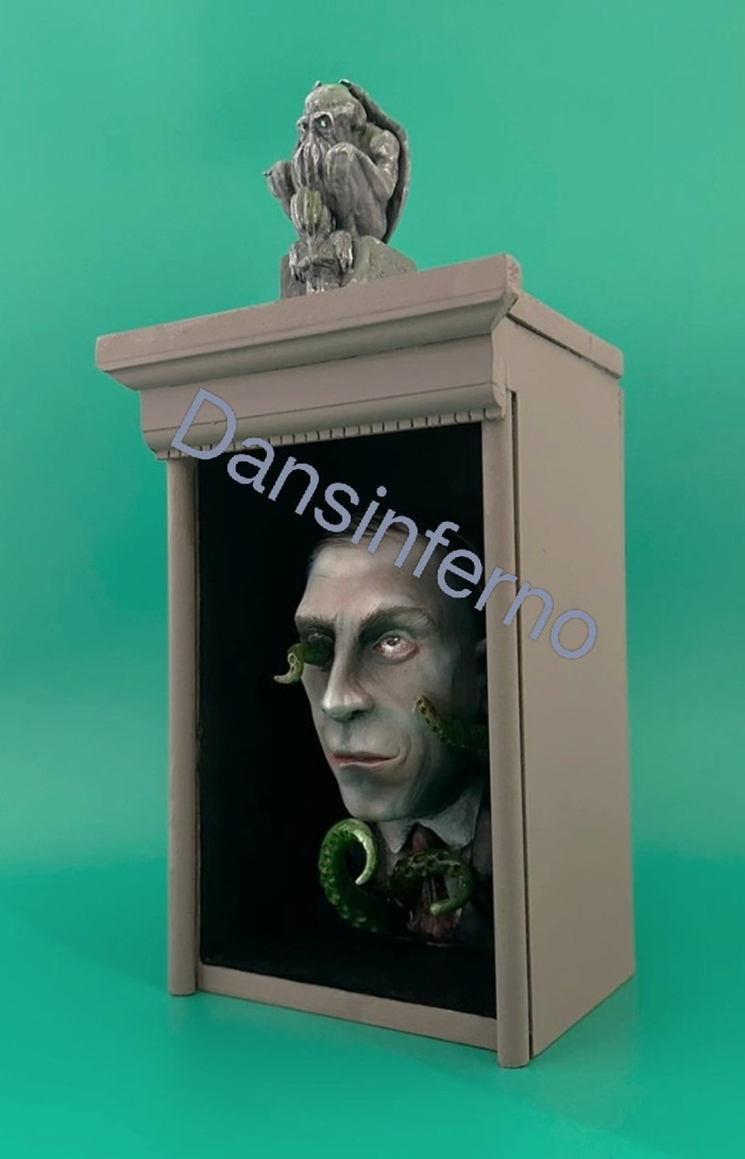 H P Lovecraft With Cthulhu Booknook - Etsy