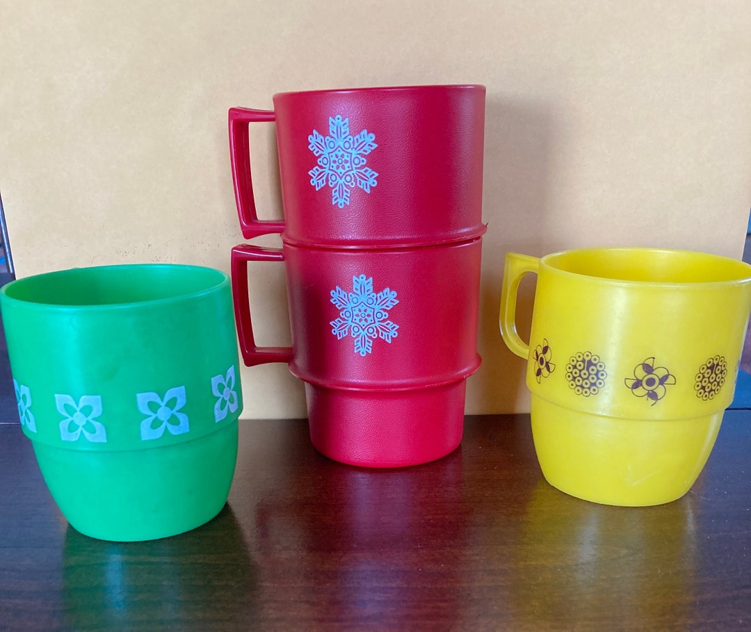 Stackable Mugs 2 Tupperware and 2 Zapagoza - Etsy