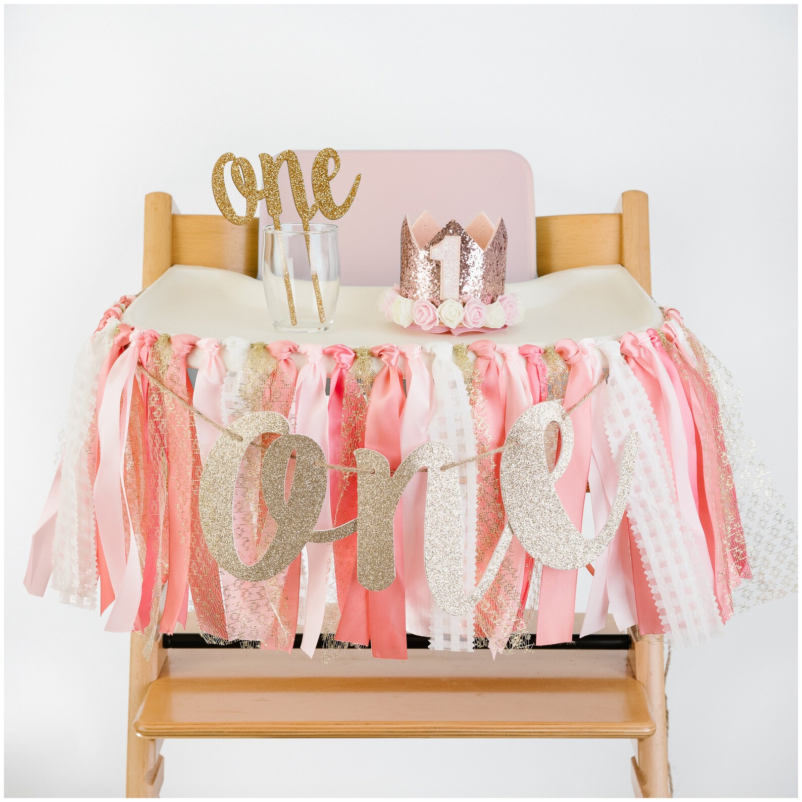 Baby Girl 1st Birthday Little Princess High Chair Premium Decoration ...