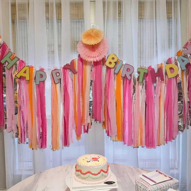 Streamer Fringe Party Backdrop 5ft | Ready to Hang, Birthday Baby ...