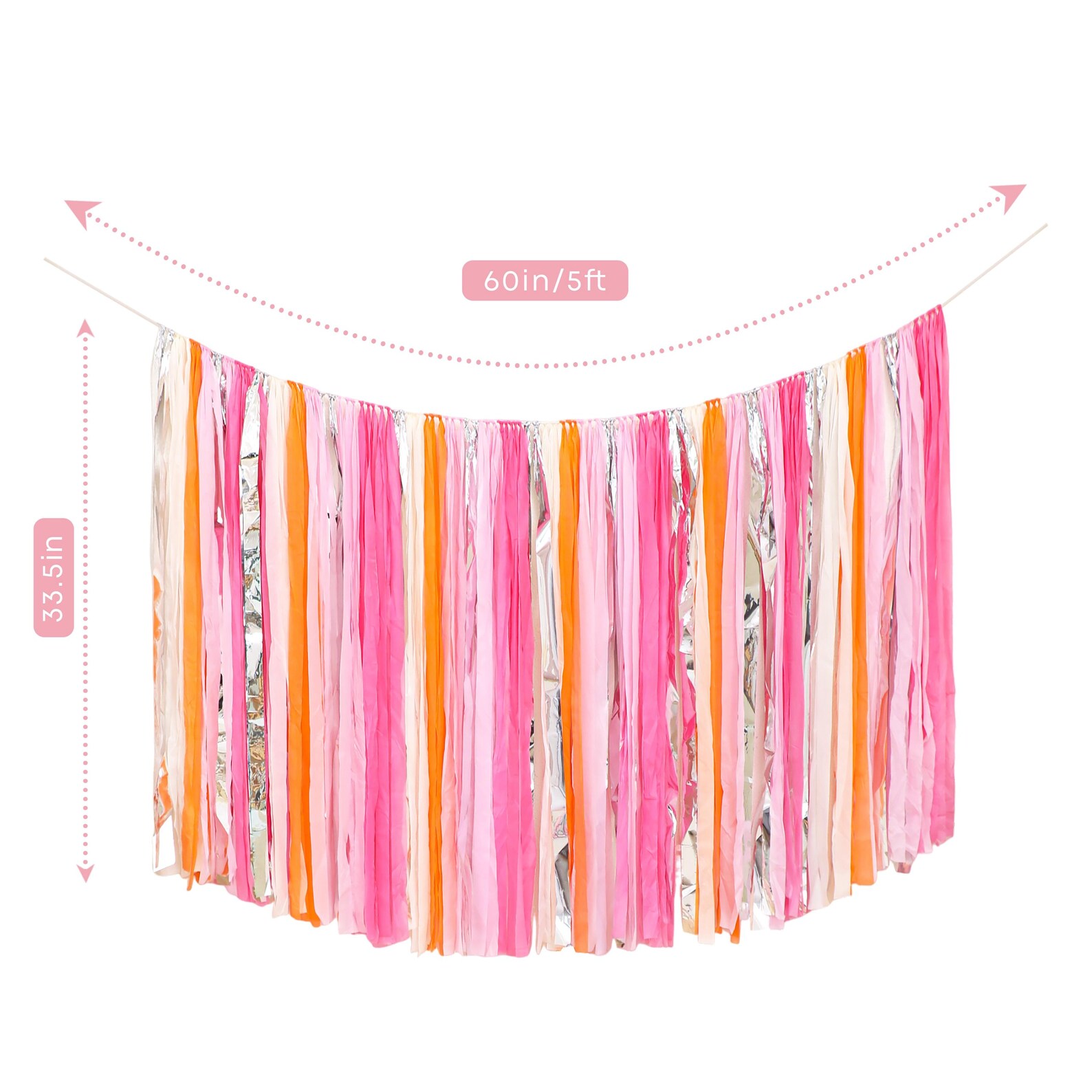 Streamer Fringe Party Backdrop 5ft | Ready to Hang, Birthday Baby ...