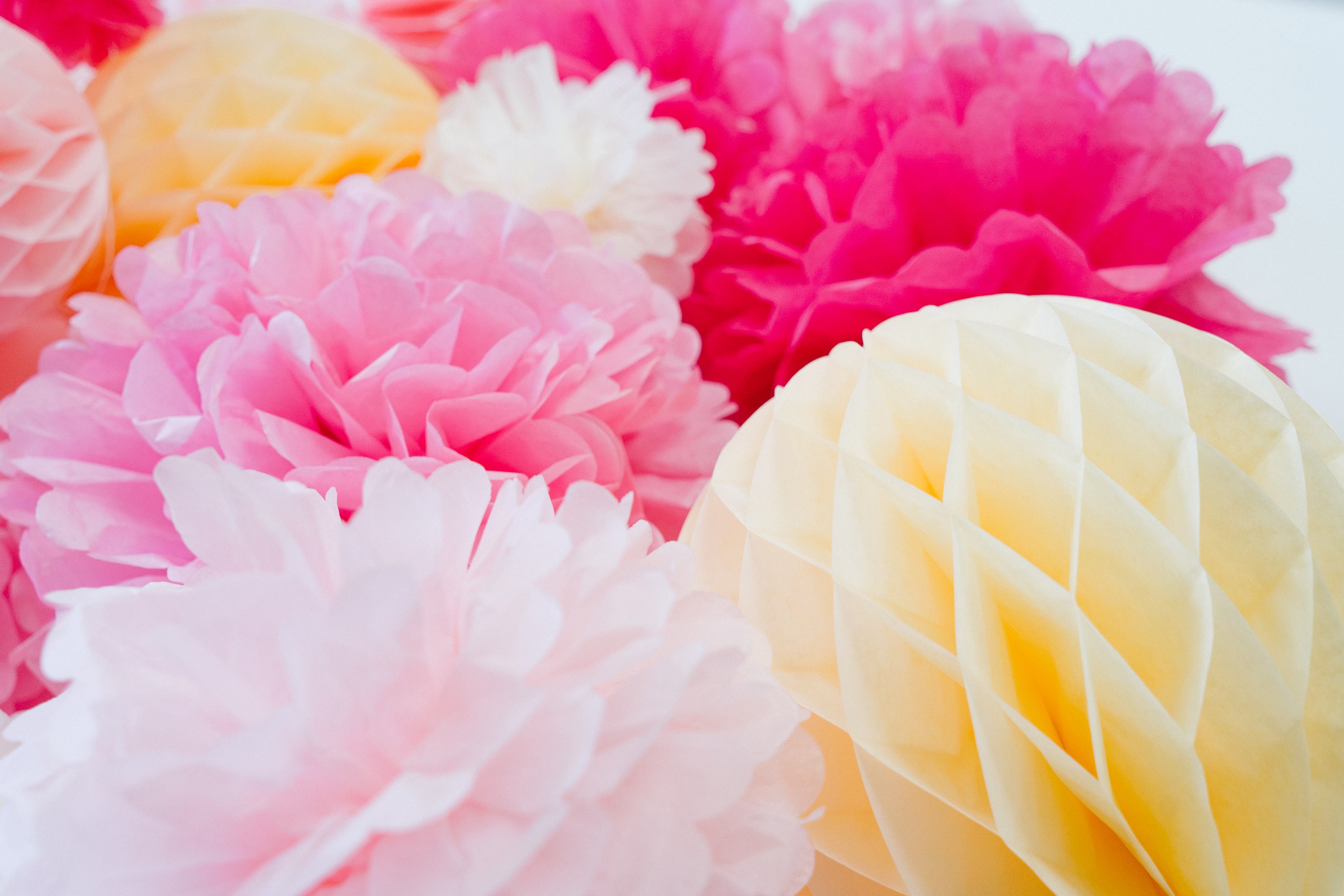 Papakit Deluxe Large Paper Fans Wall Decoration Set Set of 26 Birthday ...