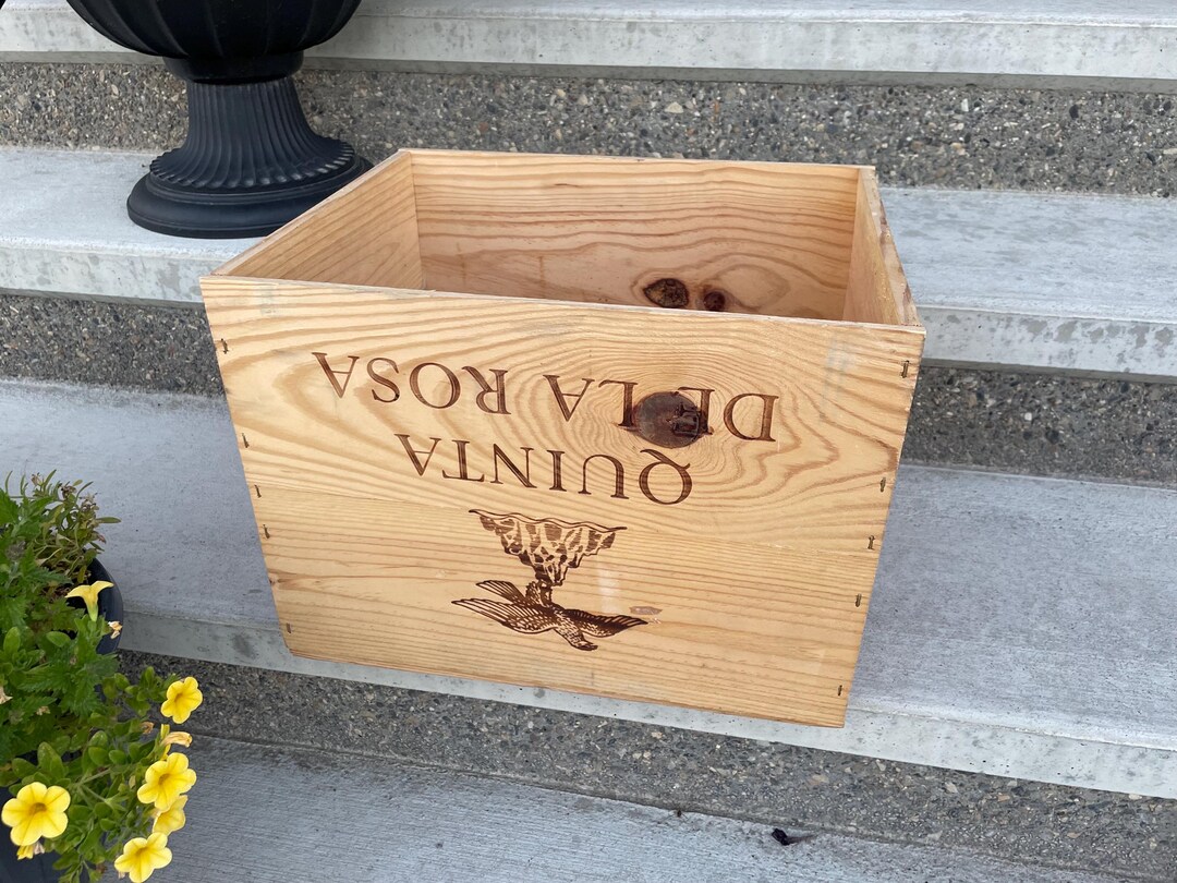 VINTAGE 1997 Wood Wine Box Crate Rustic Decor Wedding Accessories Wine ...