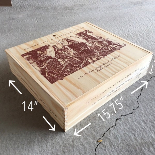 Wooden Wine Crate - Etsy