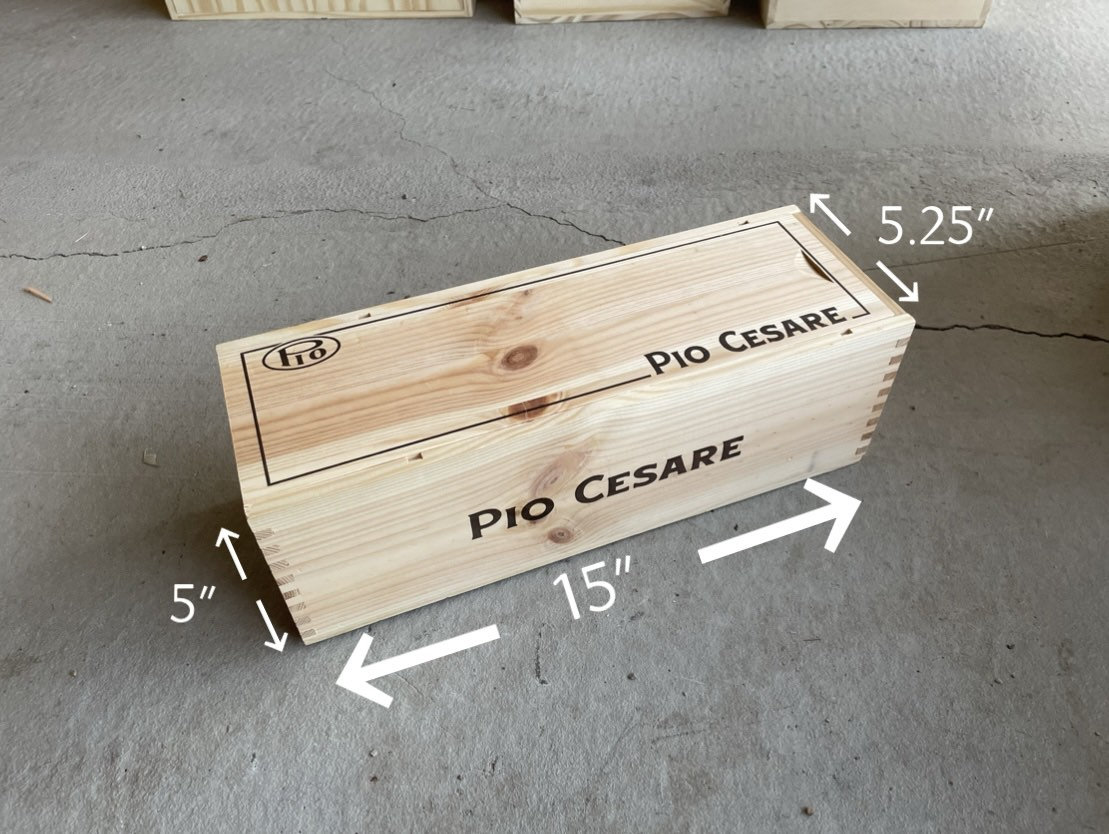 Magnum-sized Wood Wine Box Crate Rustic Decor Wedding Accessories Wine ...