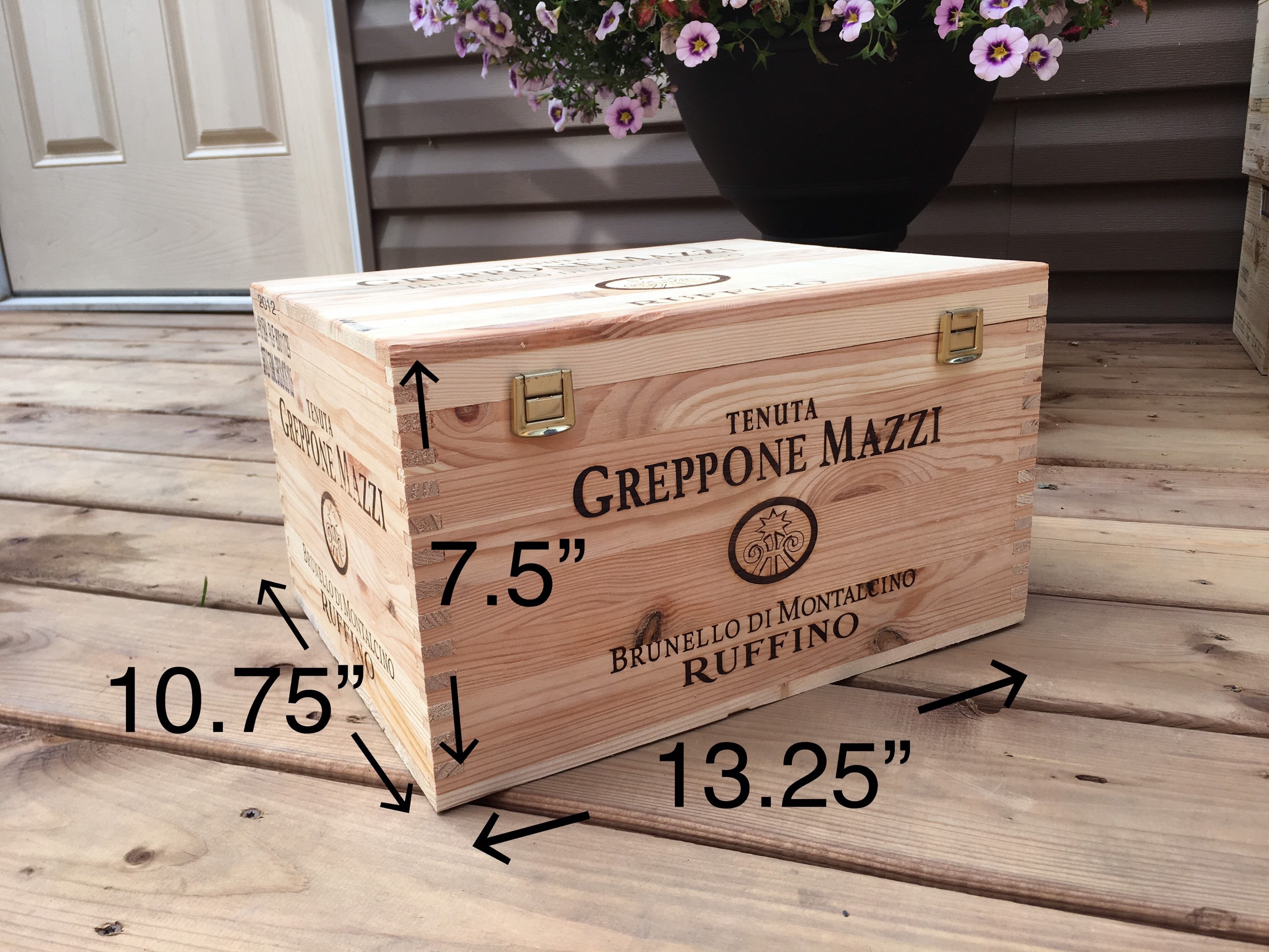 Wood Wine Boxes With Hinges Wood Wine Wedding Card Box Wine Crate Wood ...