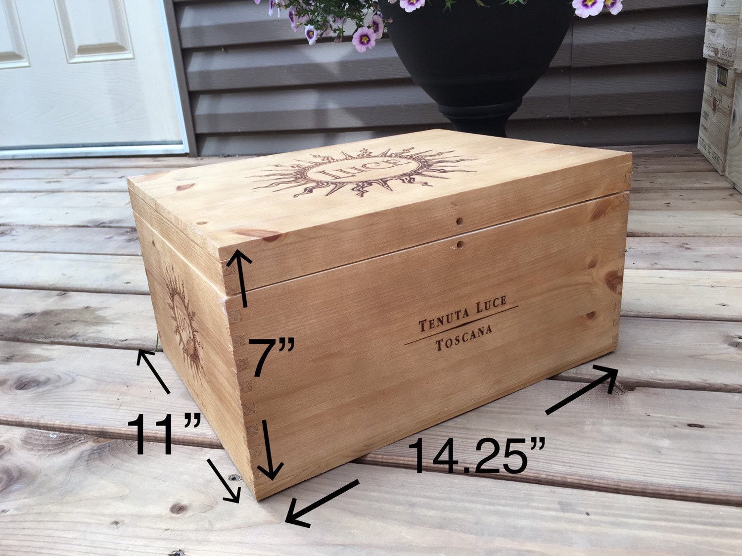 Wood Wine Boxes With Hinges Wood Wine Wedding Card Box Wine Crate Wood ...
