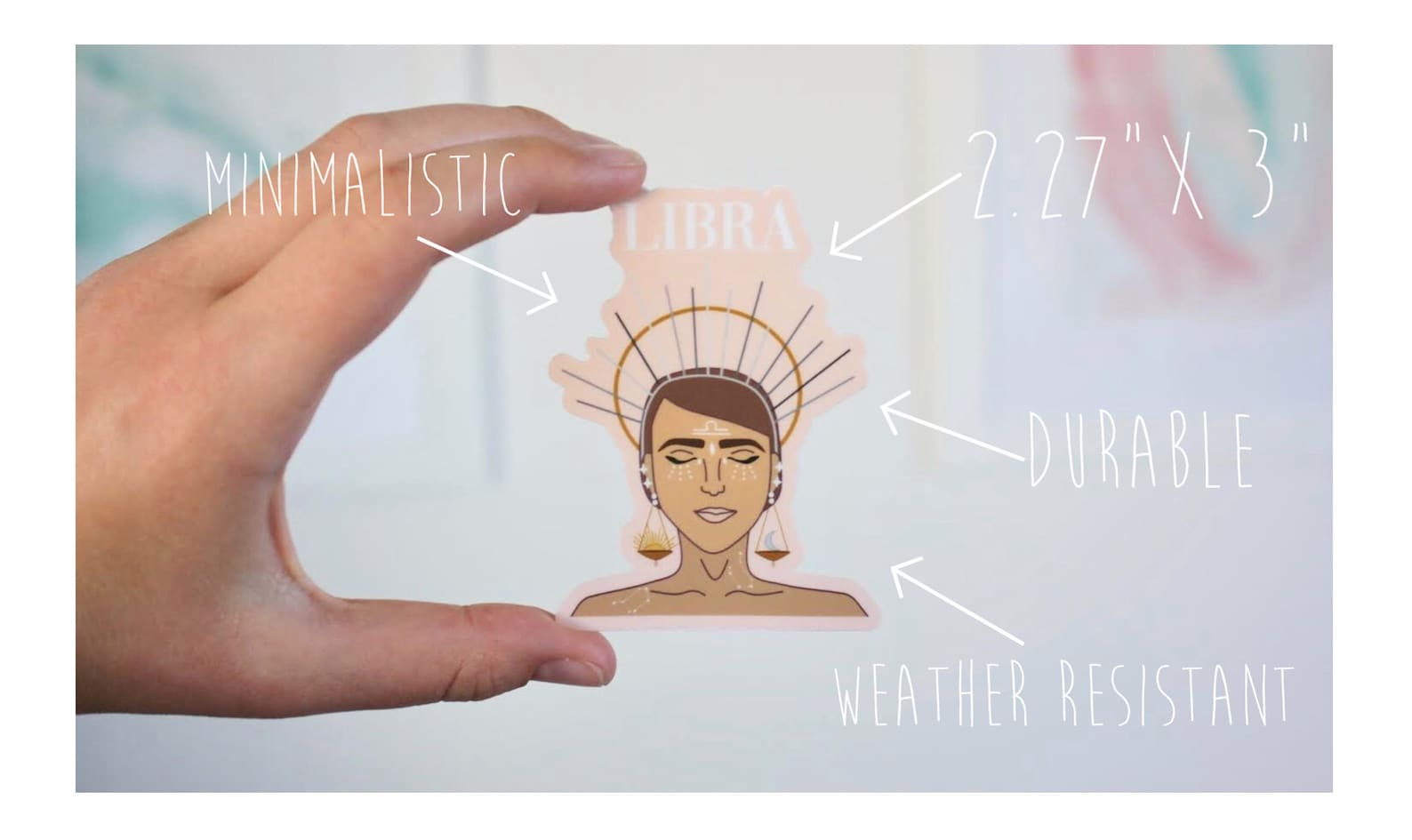 Libra Sticker Design Vinyl Sticker for Water Bottles and More Original ...