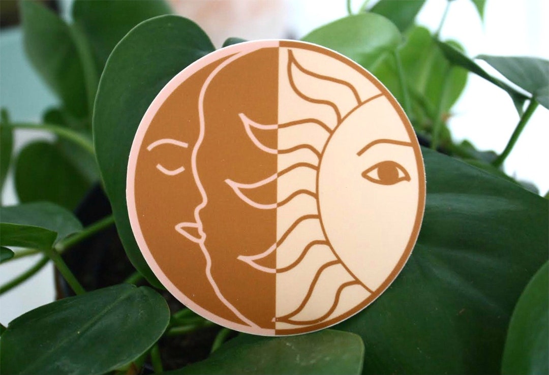 Sticker Sun & Moon Design Vinyl Sticker for Water Bottles - Etsy