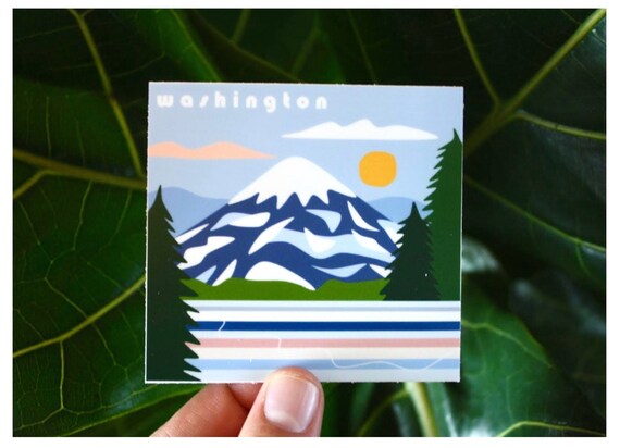 Sticker Washington Design Vinyl Sticker for Water Bottles | Etsy