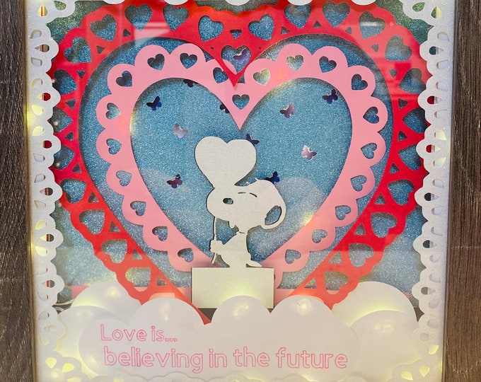 3d Snoopy Shadow Box Design SVG - Etsy Canada