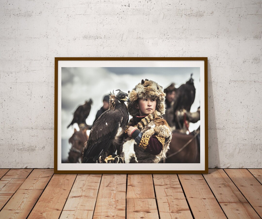 Eagle Hunter Wall Decor, Golden Eagle Poster, Mongolia Photography ...
