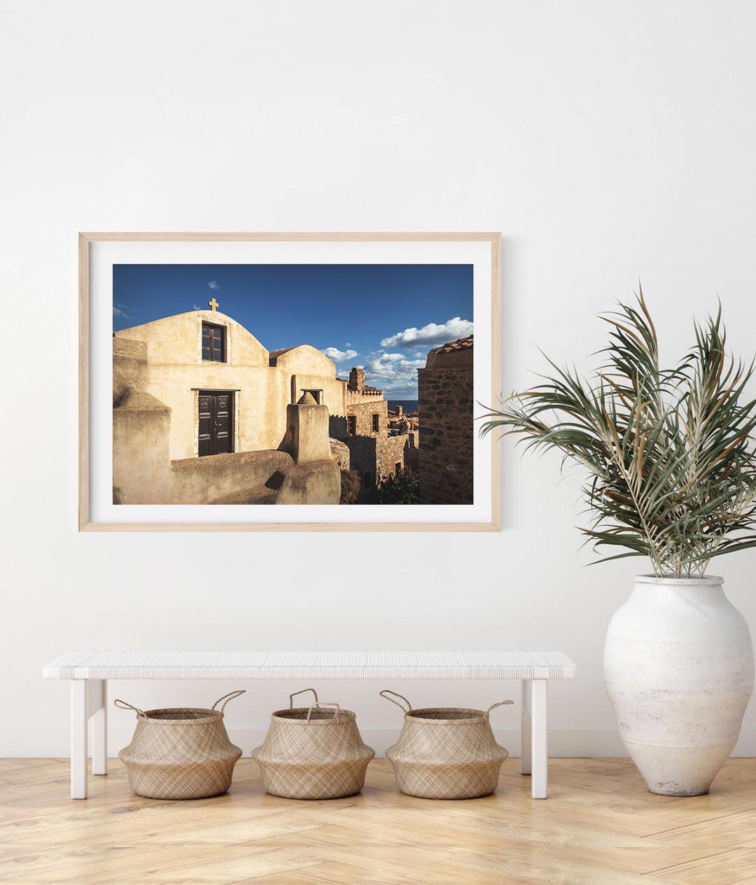 Old Stone Houses Print, Farmhouse Wall Decor, Greece Architecture Print ...