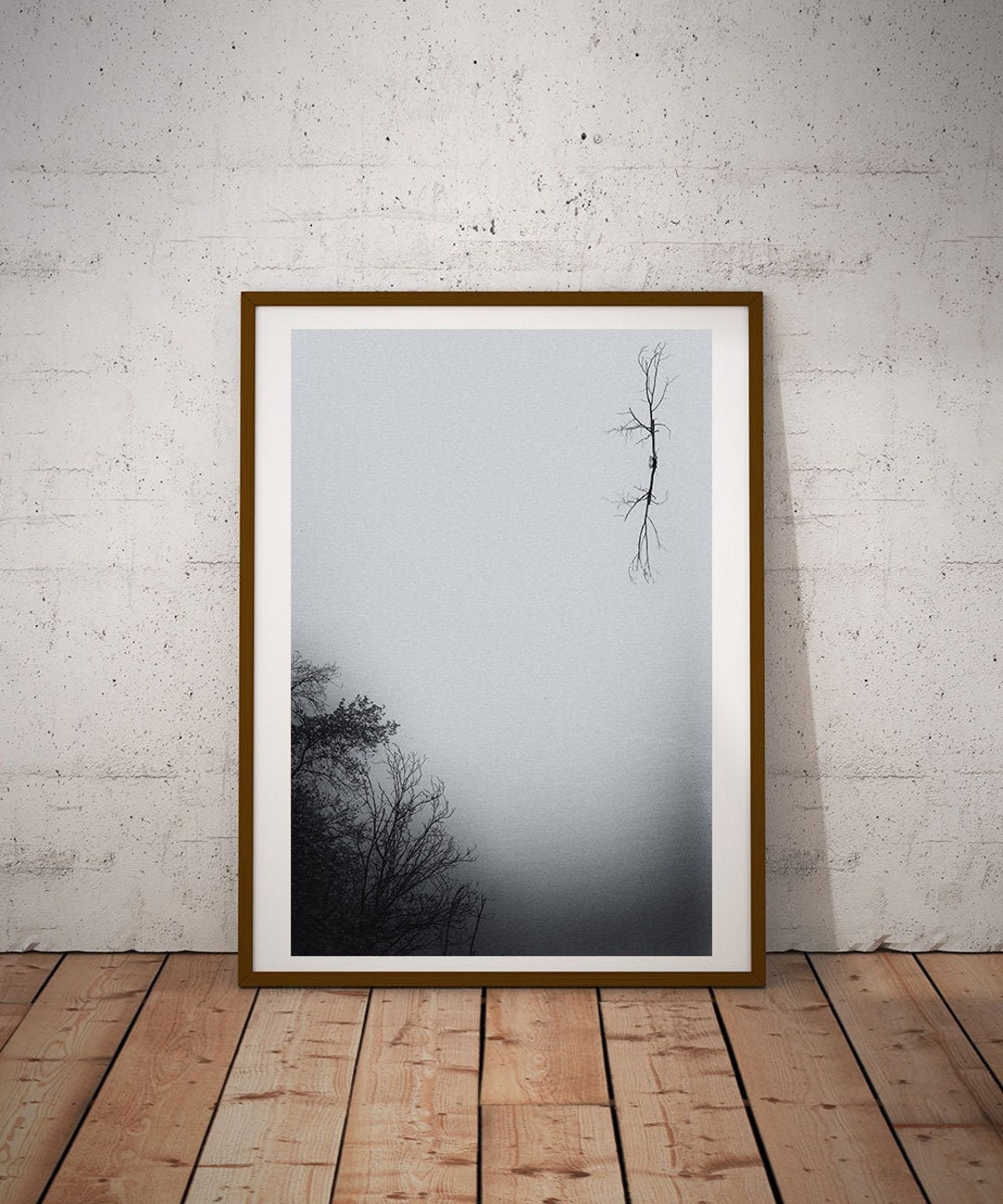 Dry Trees Wall Decor, Trees in Water Wall Art Poster, Landscape ...