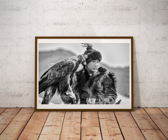 Eagle Hunter Poster Golden Eagle Art Mongolia Decor Travel | Etsy