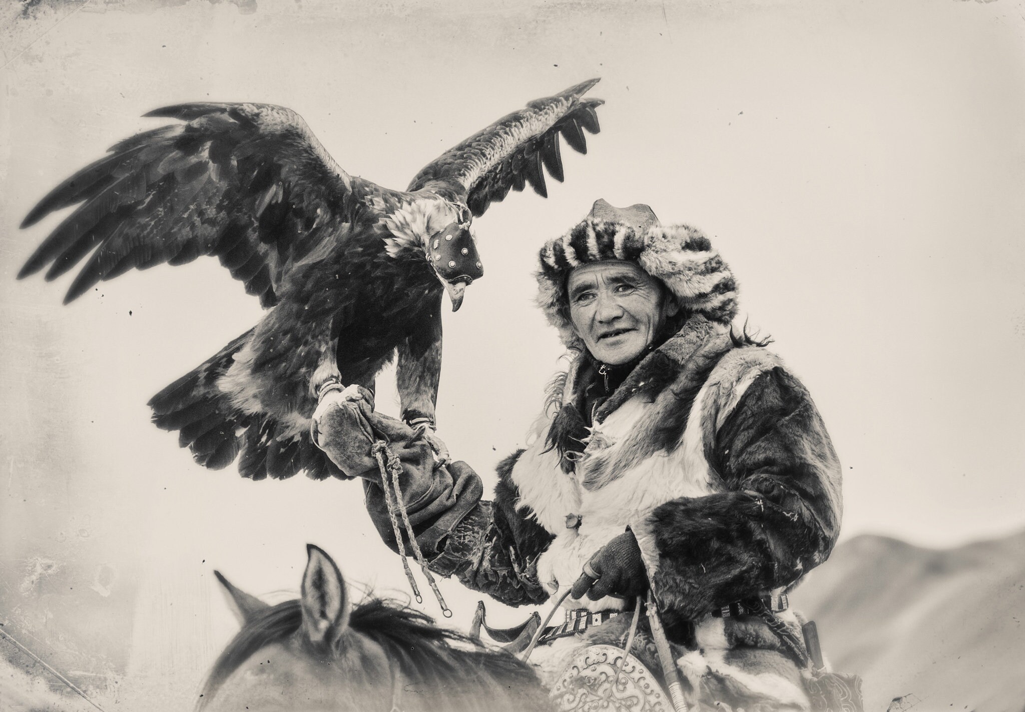 Mongolia Print, Eagle Hunter Poster, Bird of Prey, Golden Eagle Art ...