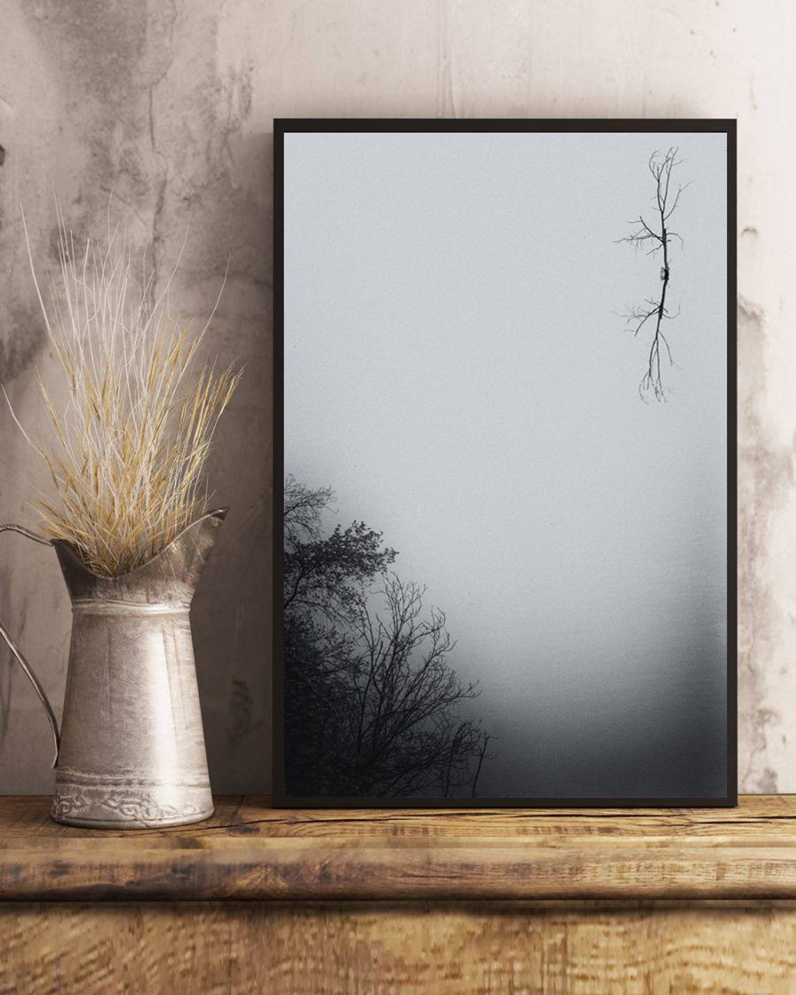 Dry Trees Wall Decor Trees in Water Wall Art Poster - Etsy