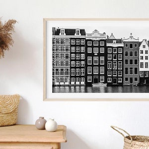 Amsterdam Houses Print, Dutch Travel Poster, Netherland Cityscape, Fine ...