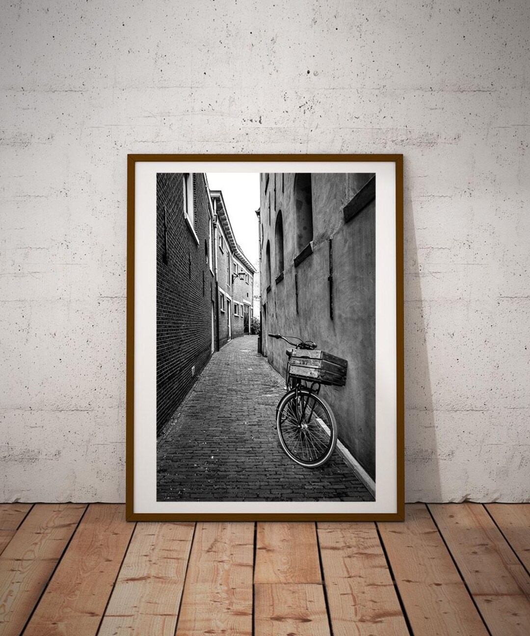 Bike Ride Wall Decor, Narrow Street Poster, Street Photography ...