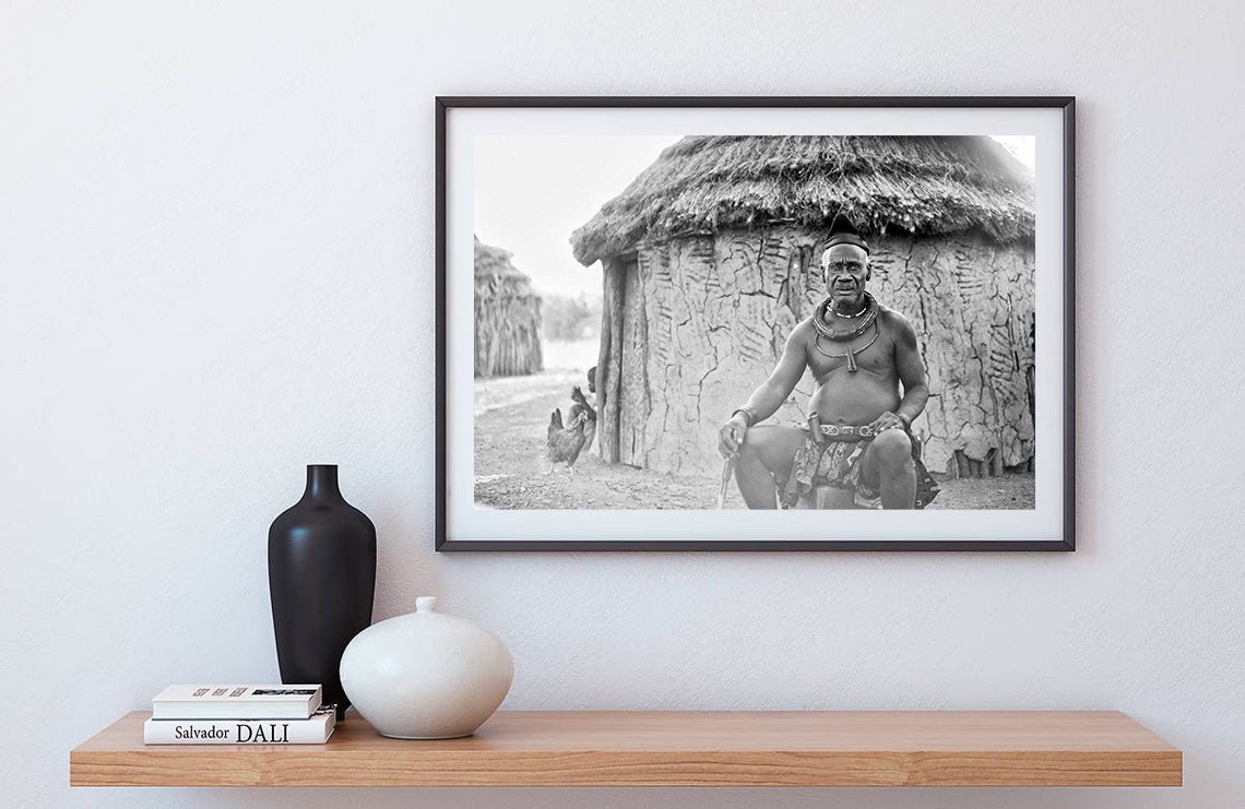 African Tribal Poster Tribal Chief Portrait Africa Namibia - Etsy