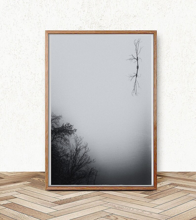 Dry Trees Wall Decor, Trees in Water Wall Art Poster, Landscape ...