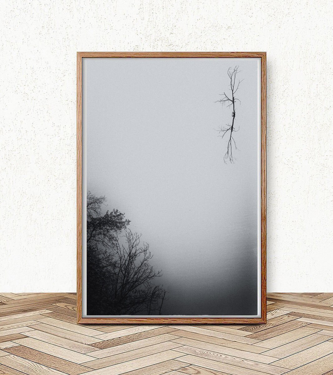 Dry Trees Wall Decor, Trees in Water Wall Art Poster, Landscape ...