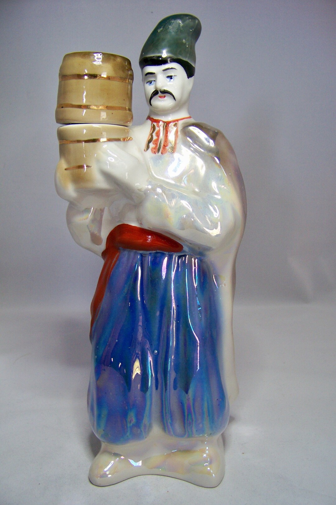 Tall Vintage Cossack Man Decanter Holding Barrel Gypsy - Etsy