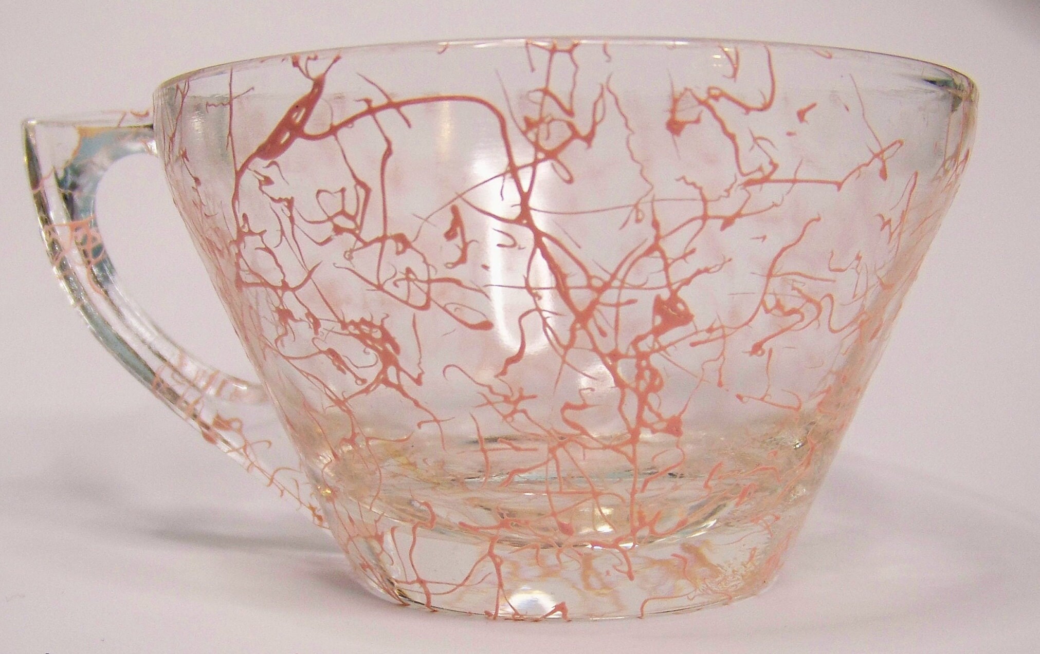 Set of 6 Pink Splatter Paint Tea/coffee Cups Possibly Hazel - Etsy